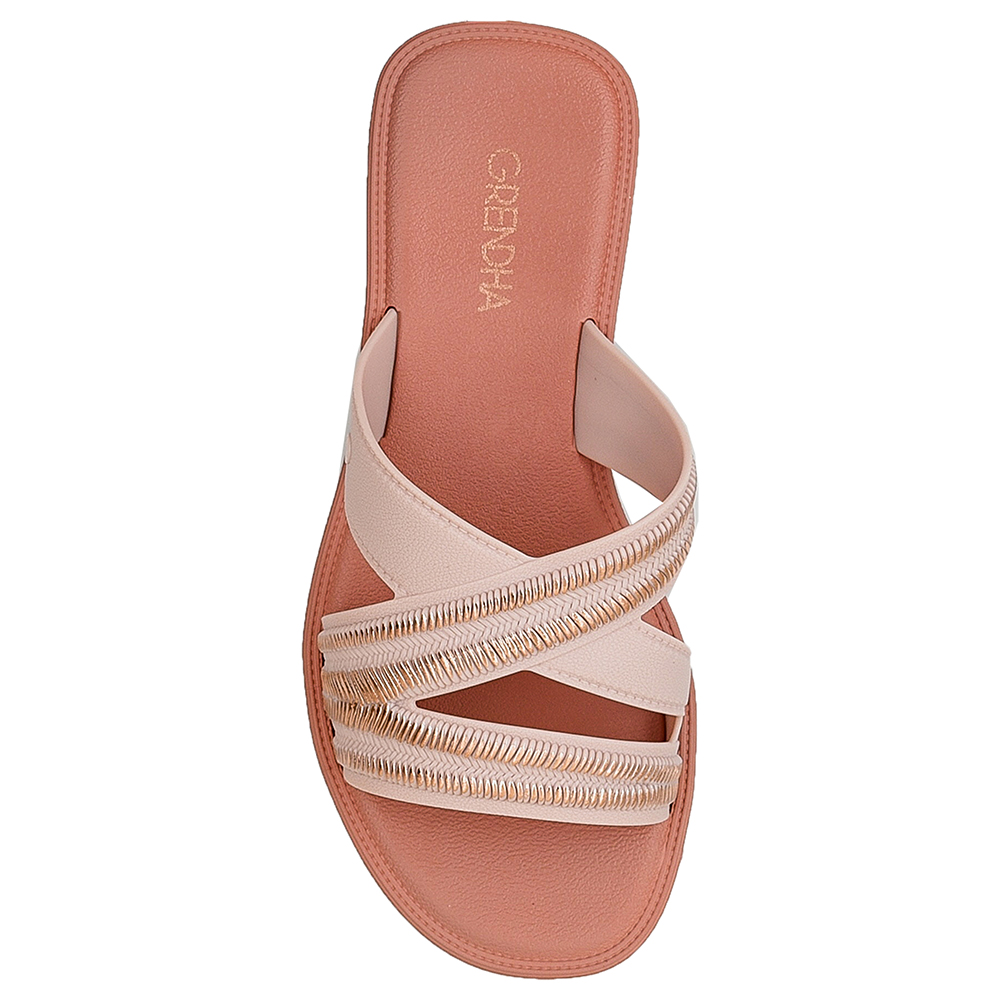 SANDALIA GRENDHA BURITI RAFIA SLIDE | Di Santinni